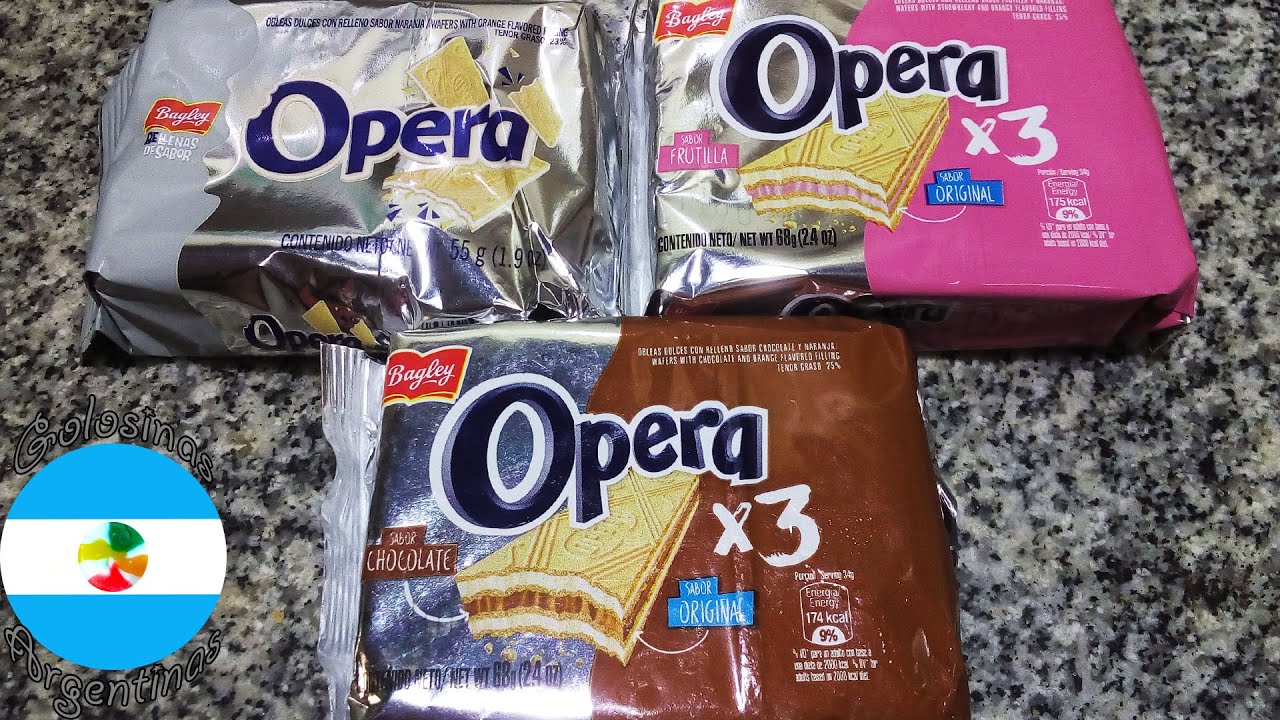 Ópera Obleas Rellenas - Original Clásicas - x3 Chocolate y Naranja - x3 ...