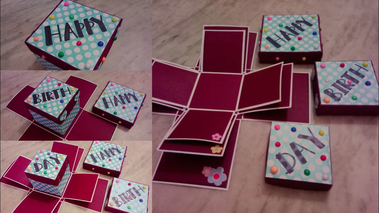 Small explosion box... With cute color combo...🎁🎀 - YouTube