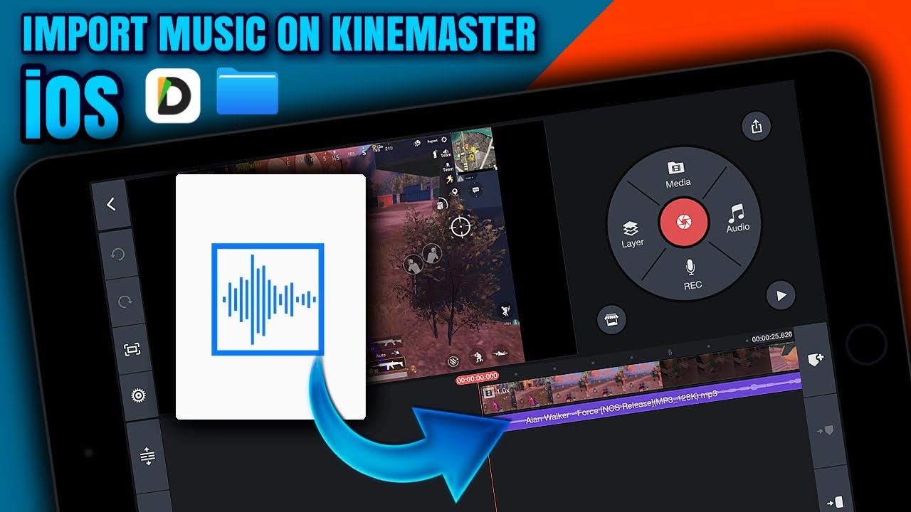 How to import/Add Music on (KineMaster iOS) from Files or Documents App ...