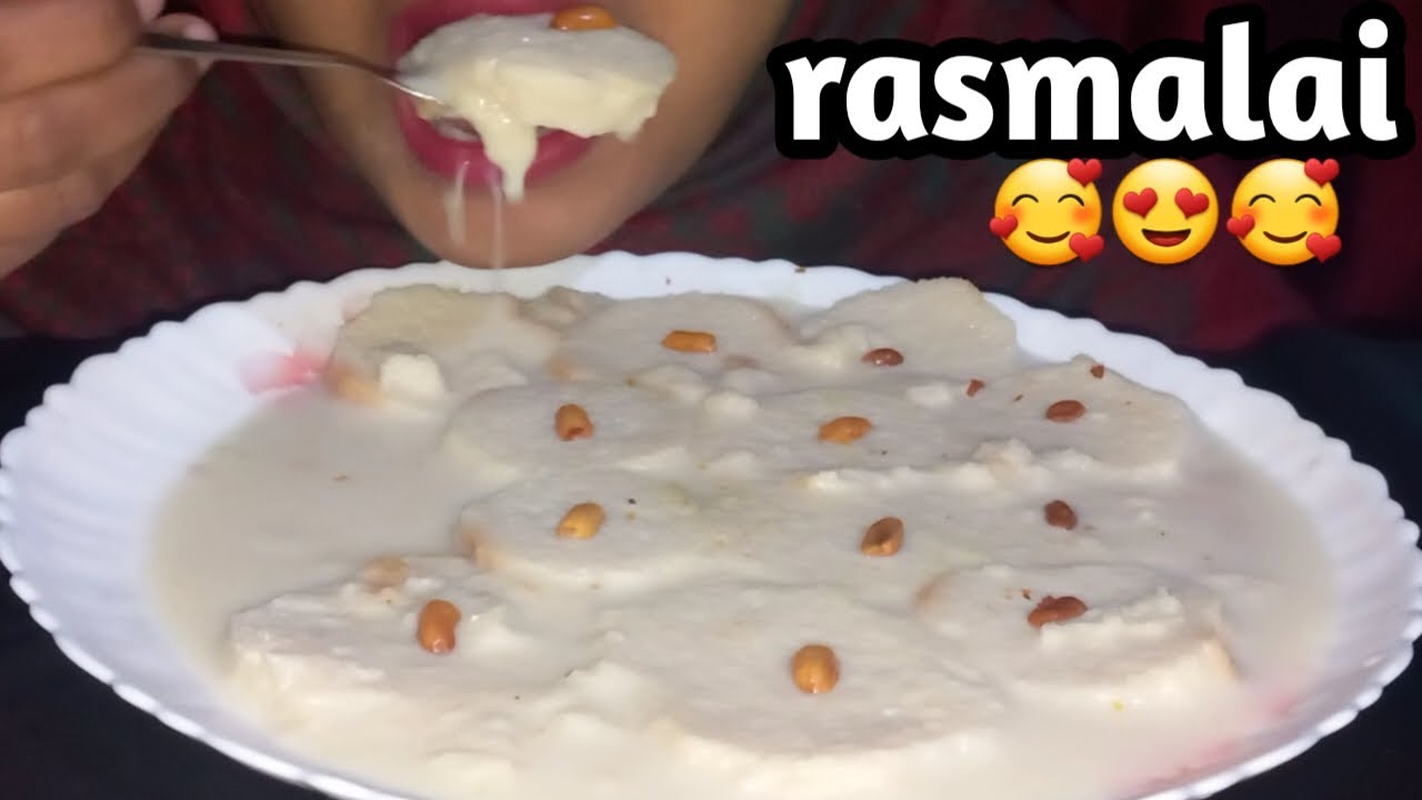 Asmr eating _rasmalai_eating Sound - YouTube