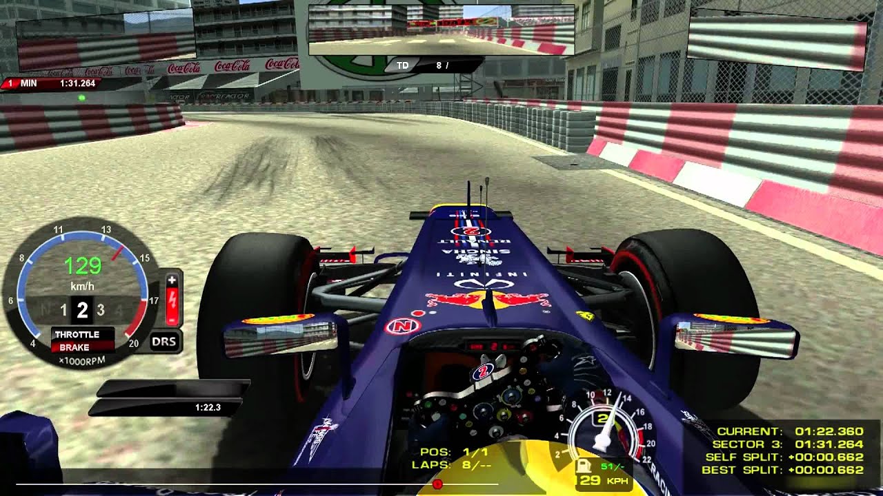 rFactor Mod IMT F1 2012 Red Bull RB8 IN Deuna Urban Circuit - YouTube