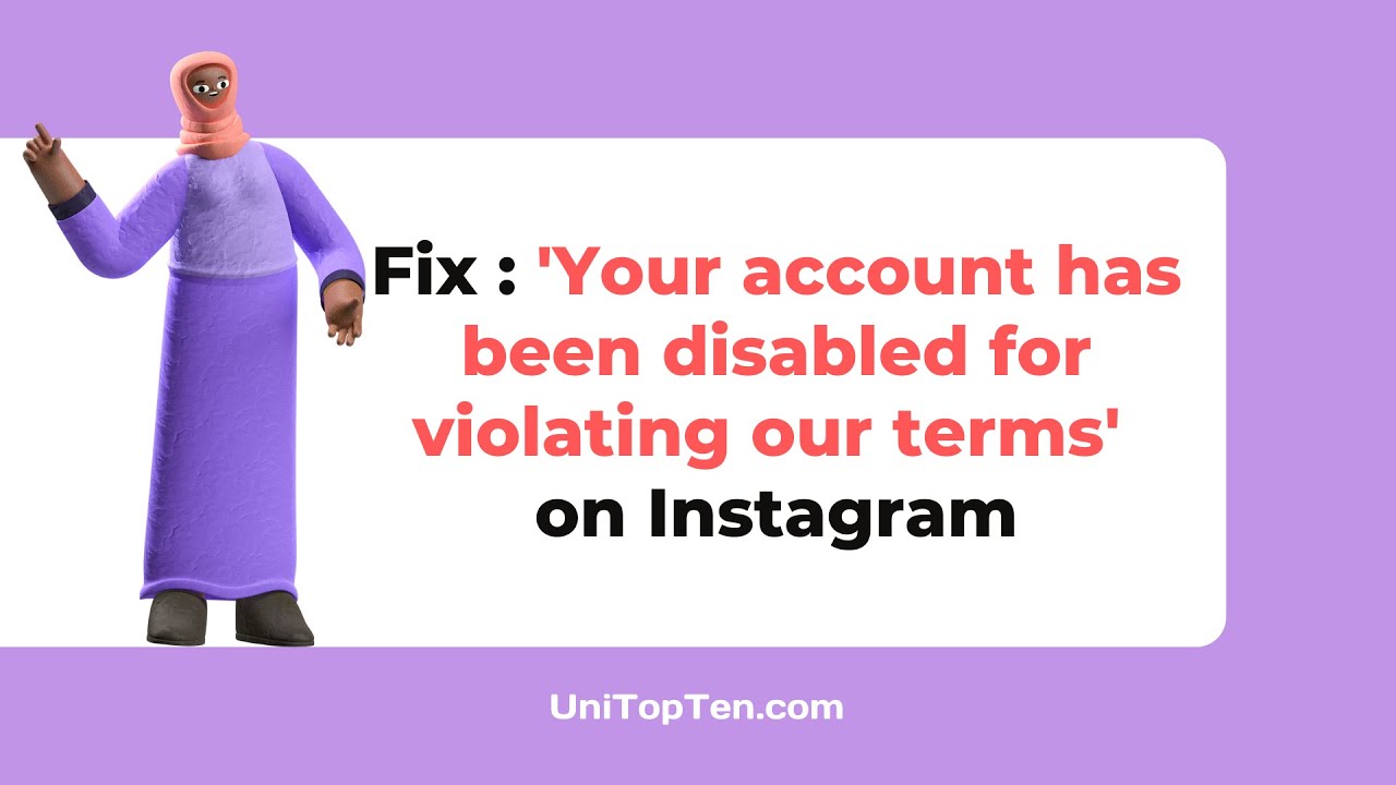 How to Fix 'Your account has been disabled for violating our terms ...