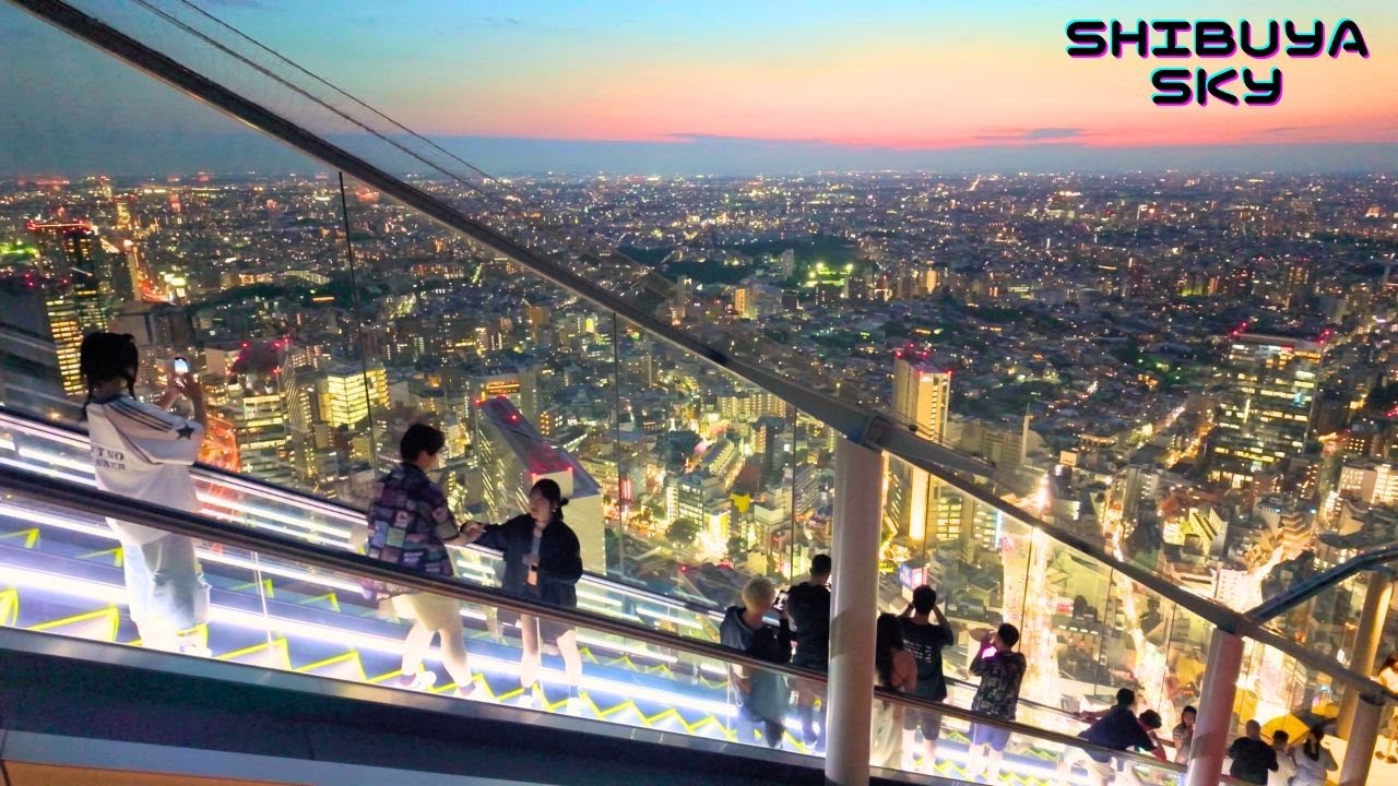 🌆Super Luxurious Time at Shibuya Sky from Sunset to Night View in Shibuya, Tokyo Japan 4K 60fps ...