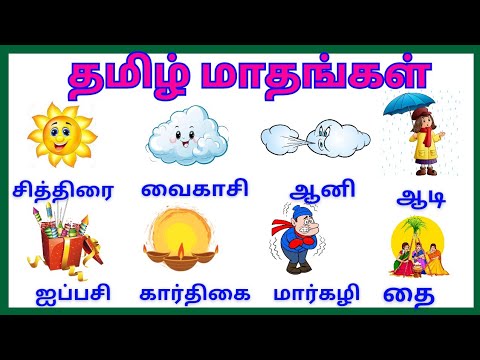 தமிழ் மாதங்கள்_ Learn Tamil Months Name For kids and Children/Tamil ...