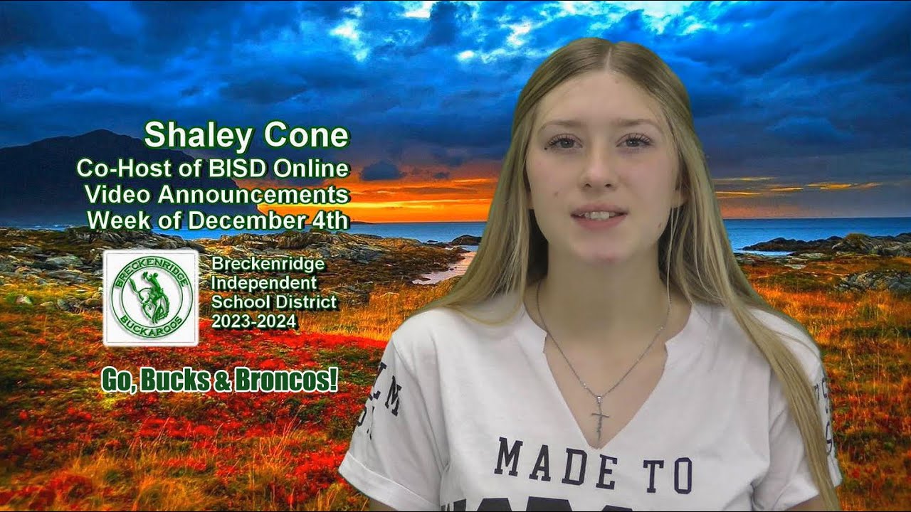 BISD Online Video Announcements Shaley Cone 120423 - YouTube