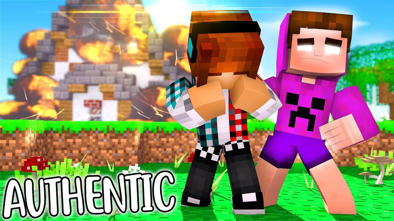 EXPLODIRAM A CASA DO AUTHENTIC GAMES - Minecraft Reverso ♥ - YouTube