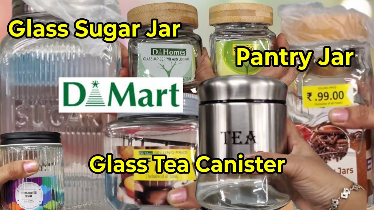 D Mart New Glass Jar | Tea Jar Sugar Jar D-Mart Offers Today | Cheapest ...