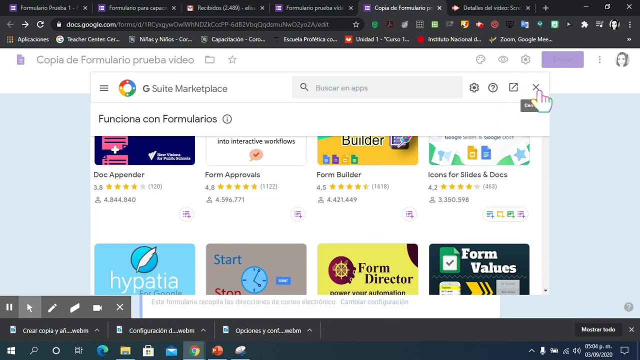 Tutorial Google Forms 👩‍🏫👨‍🏫 Complementos y preferencias en un formulario de Google - 18 - YouTube