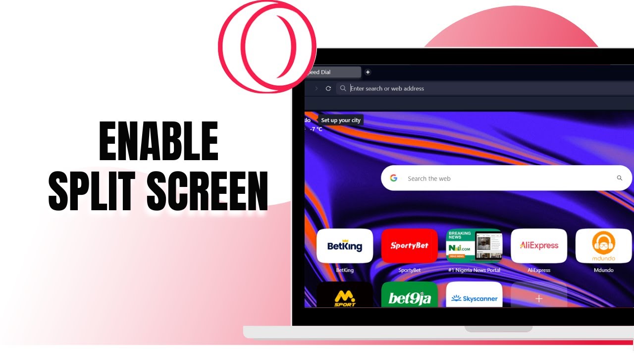 HOW TO ENABLE SPLIT SCREEN ON OPERA - YouTube