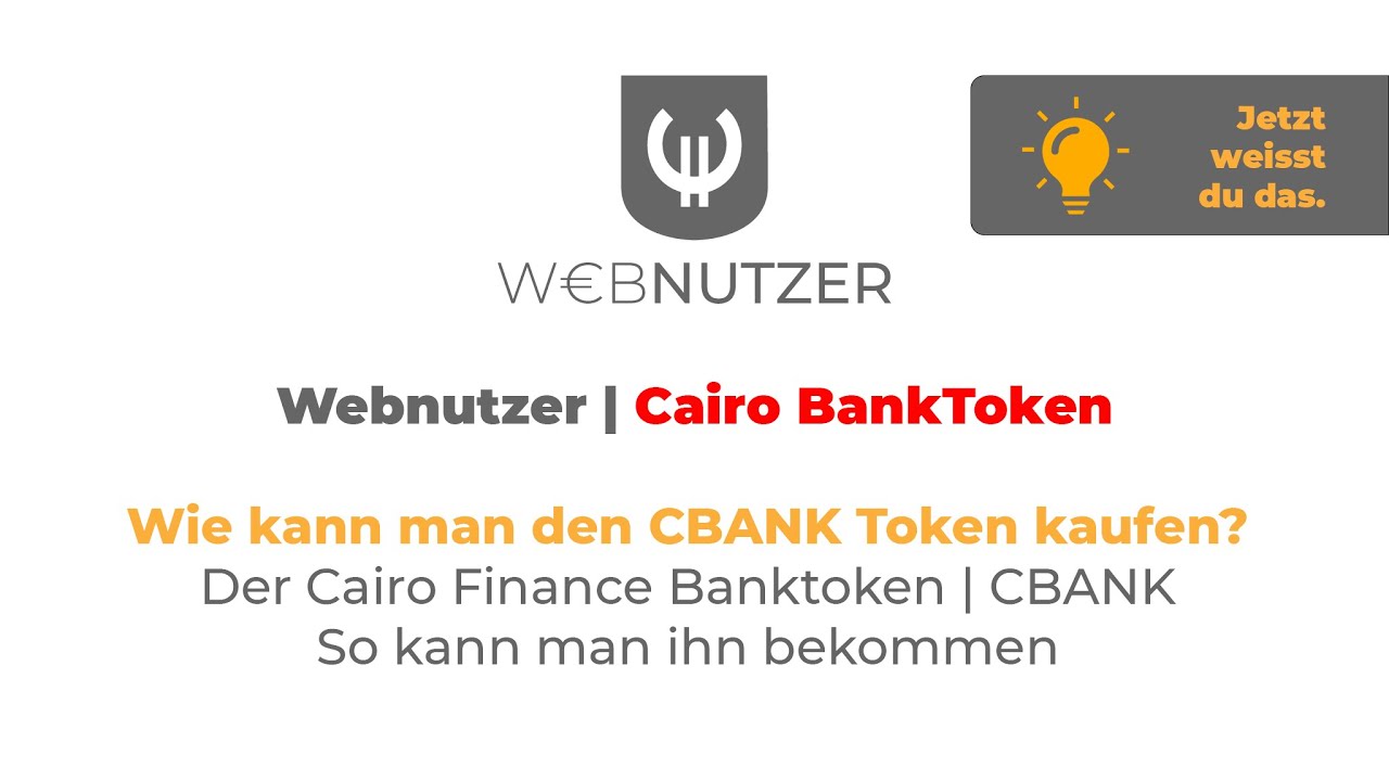 🏆 Der Cairo Finance BankToken | CBANK | Wie kann man ihn bekommen - YouTube