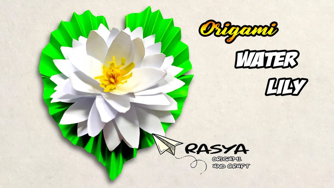How to Make Origami Water Lily - Cara membuat Origami Bunga Teratai ...