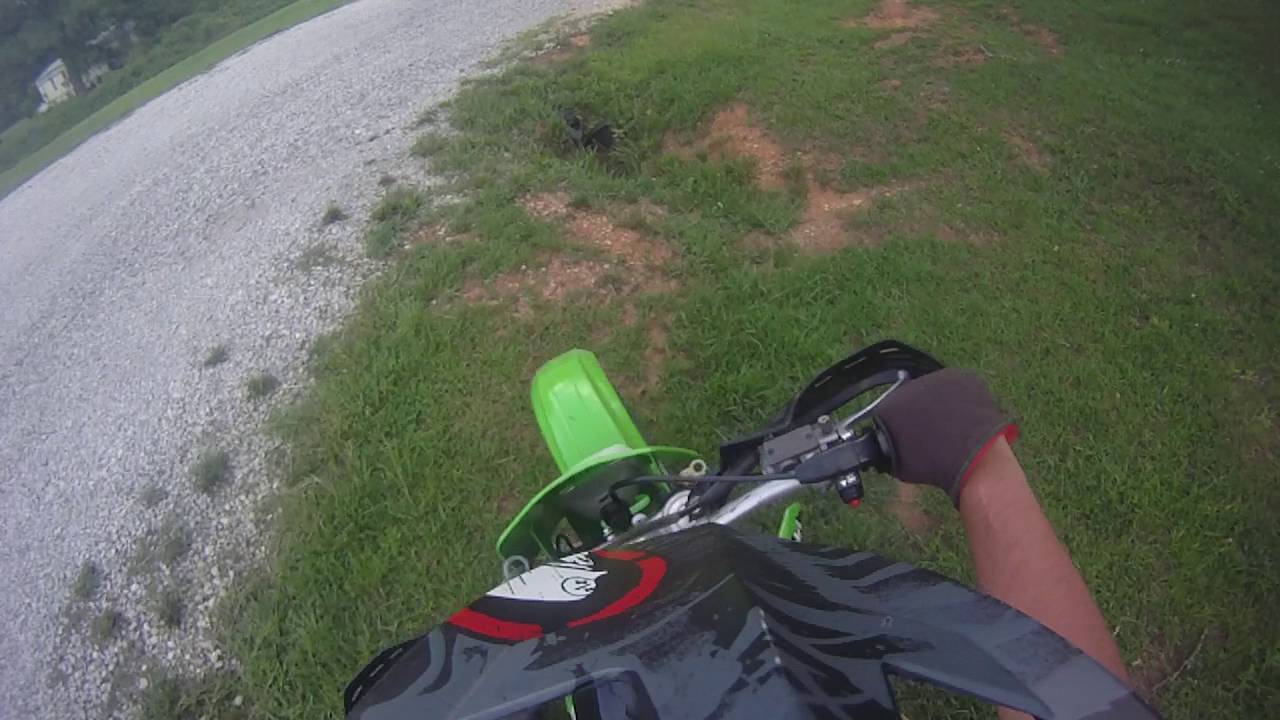 small wheelies on a klx 300R - YouTube