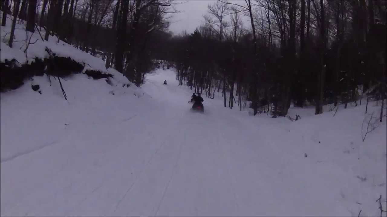 Snowmobiling Old Forge 4th Lake JAN 2014 - YouTube