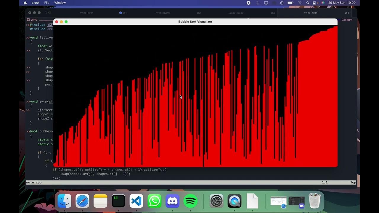 Sfml Bubble Sort Visualizer Youtube