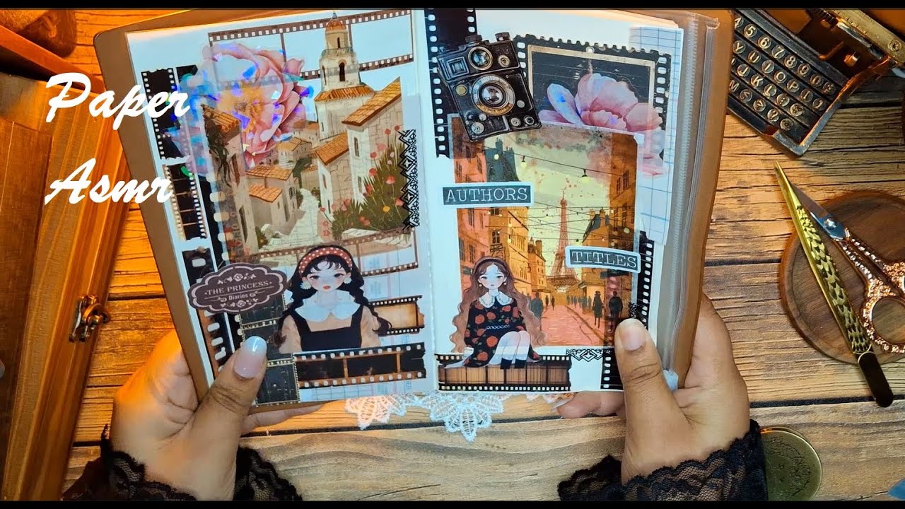 ASMR Decorating a Journal|Paper Asmr|Relaxing Sounds|City Lens - YouTube