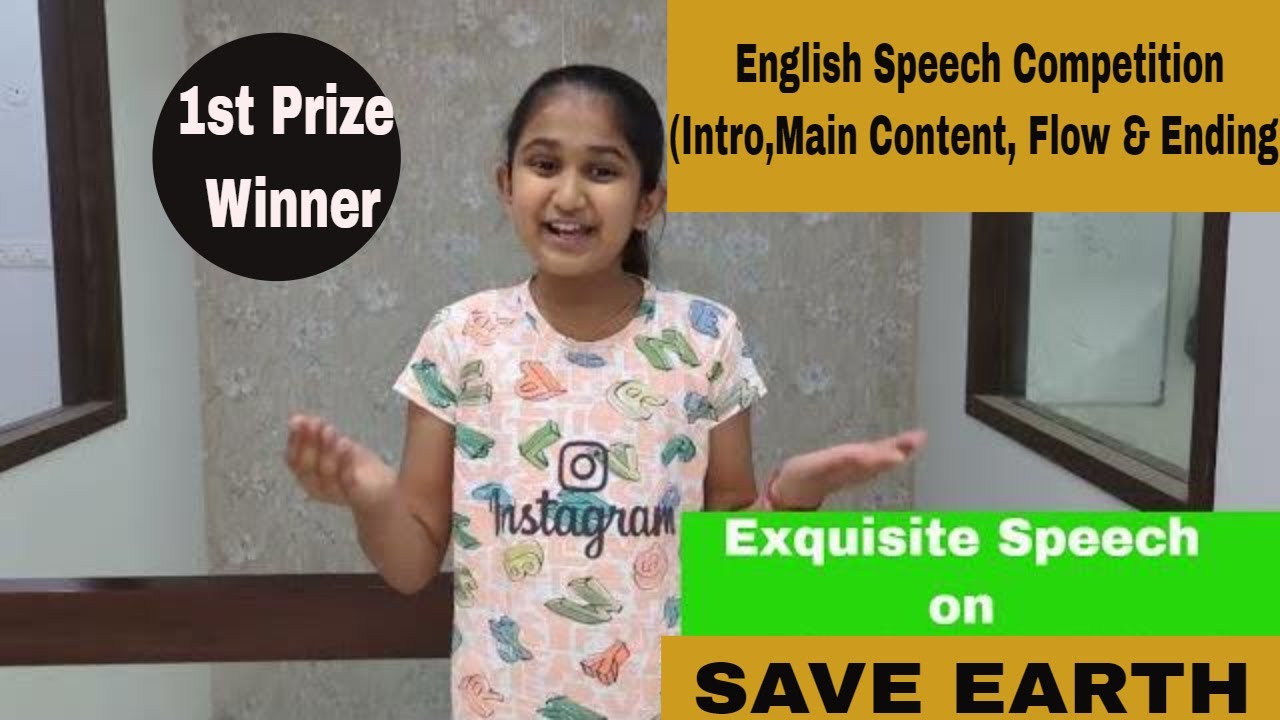 English Speech Competition class 6/7/8 || Speech for Save Earth class6 ...