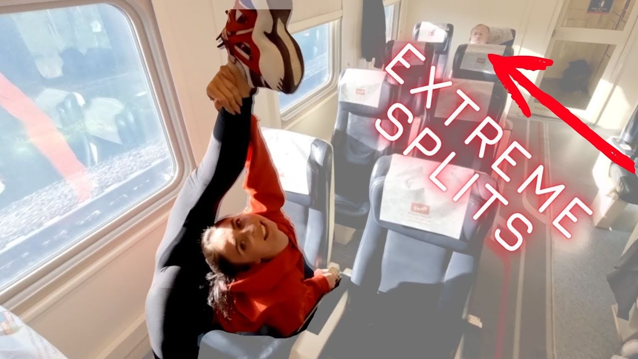 Splits and back bending in the train | Gymnastic stretching | Train ...