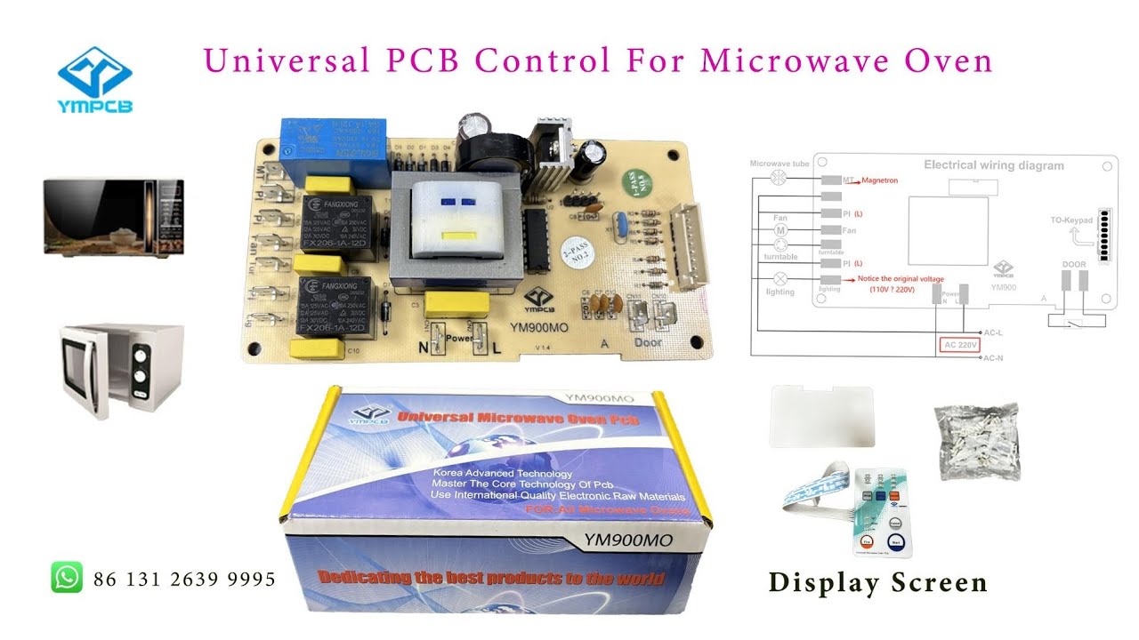 Microwave Oven Universal Control Board Installation YM900MO #ympcb # ...