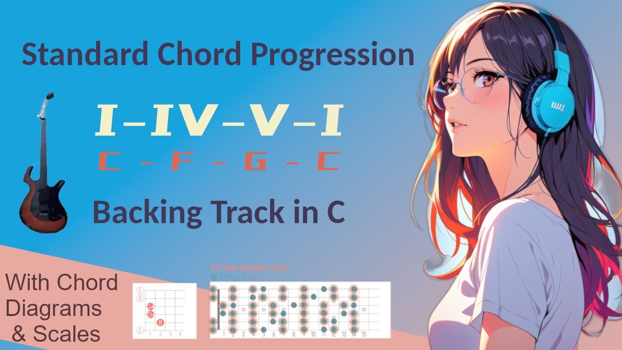 Standard Chord Progression Backing Track in C for guitarists to ...