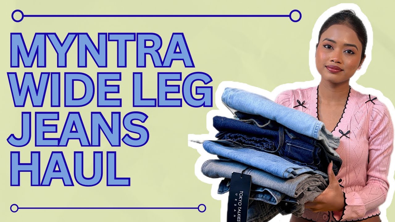 Myntra wide leg jeans haul ️tall girl approved or not?Highwaist wide ...