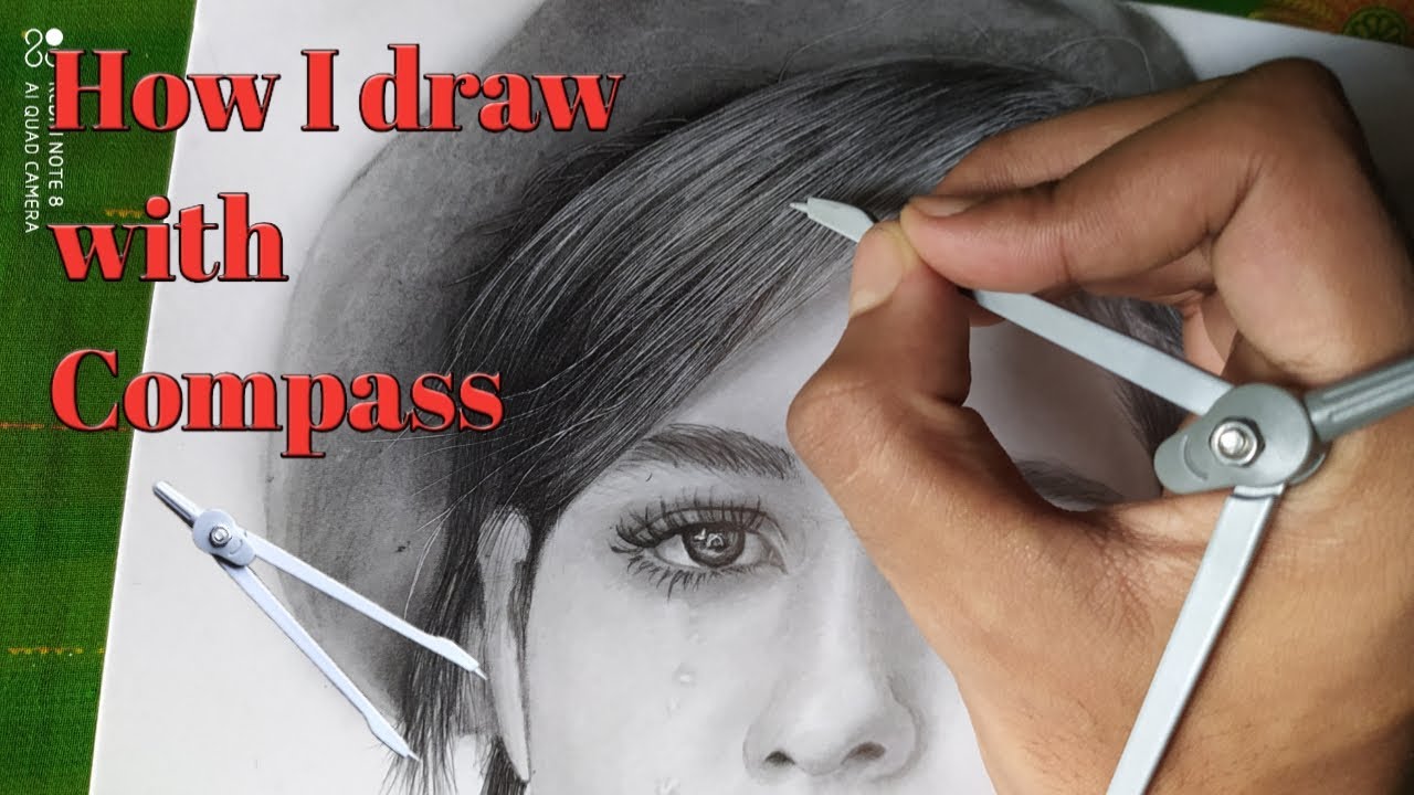 How I Draw Realistic Hair | Indentation Technique - YouTube