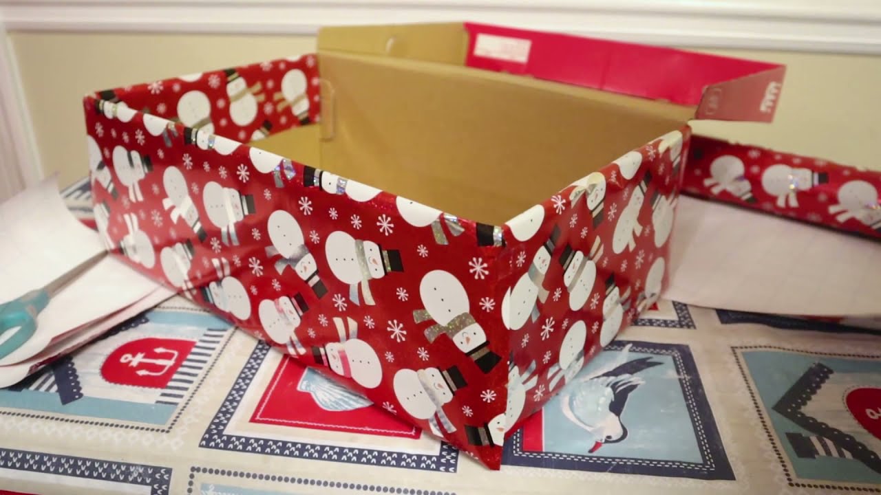 How To Wrap Flip Lid Shoebox For Operation Christmas Child YouTube