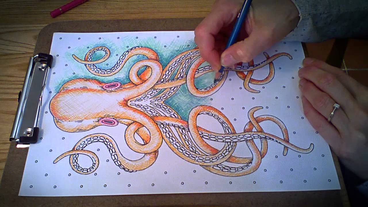 Art therapy collection - Octopus - YouTube