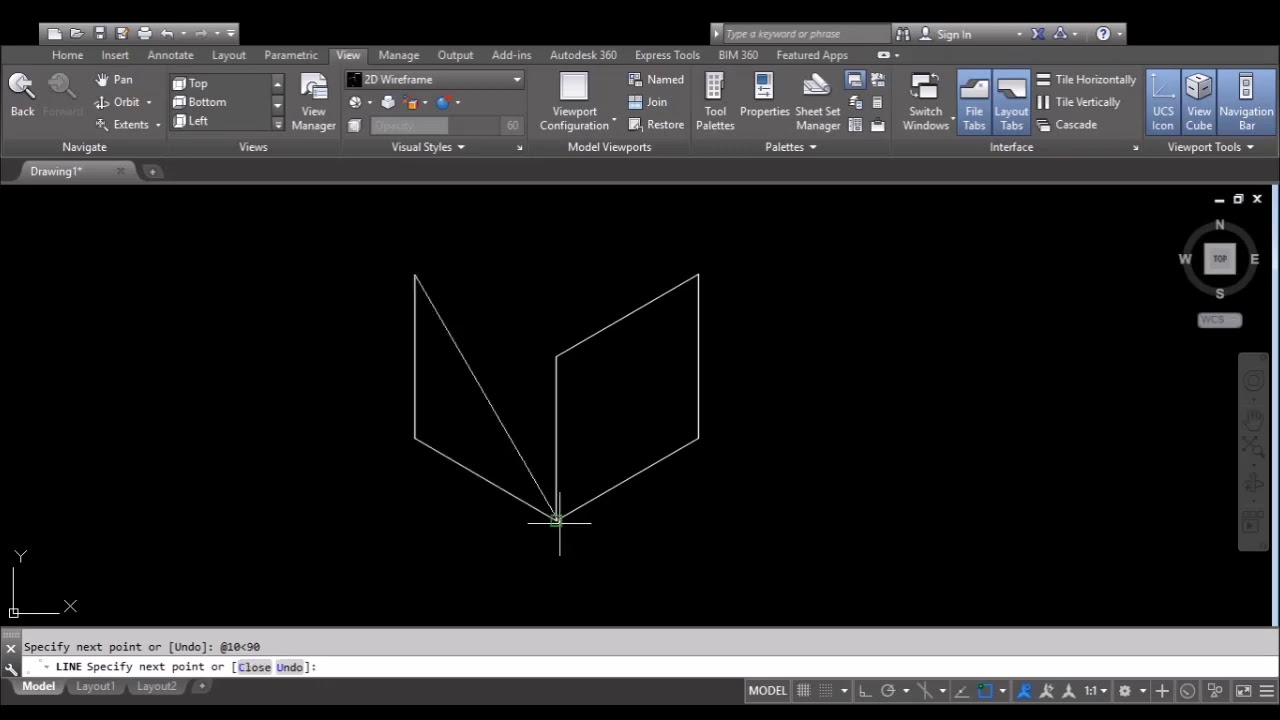 AutoCAD: Isometric Box 10x10x10 - YouTube