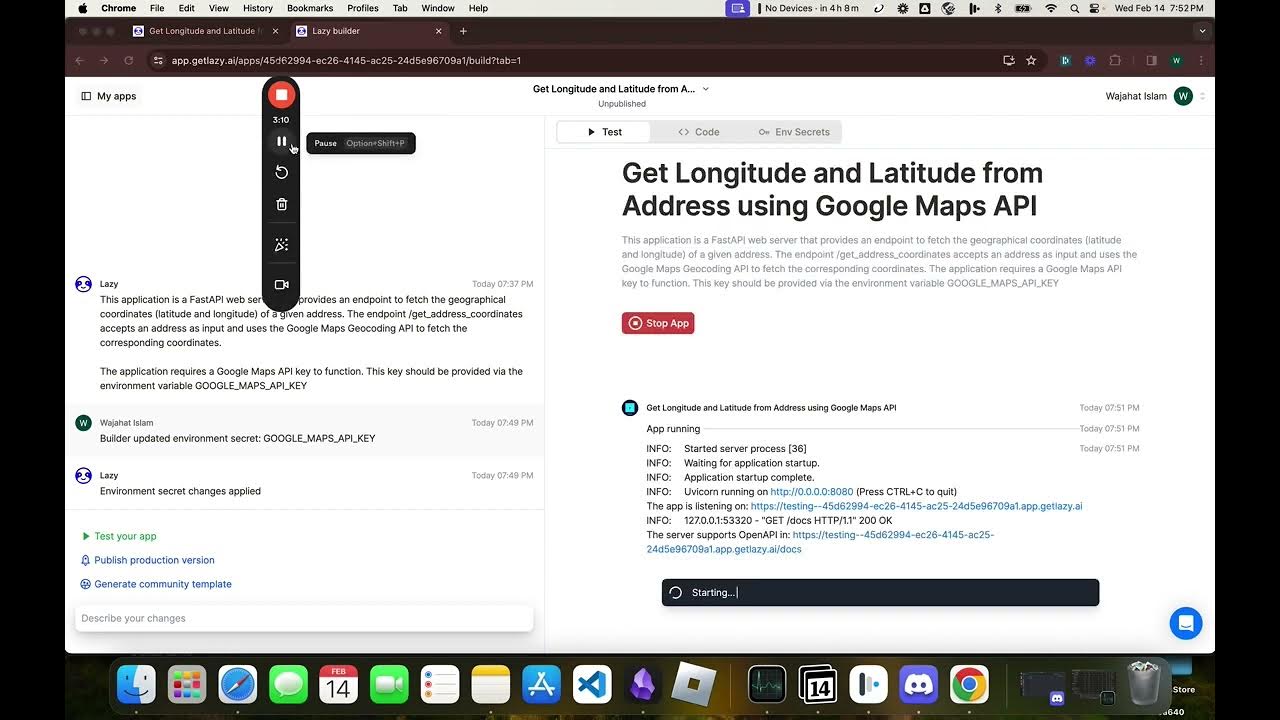 Get Longitude and Latitude from Address using Google Maps API -#getlazyai - YouTube