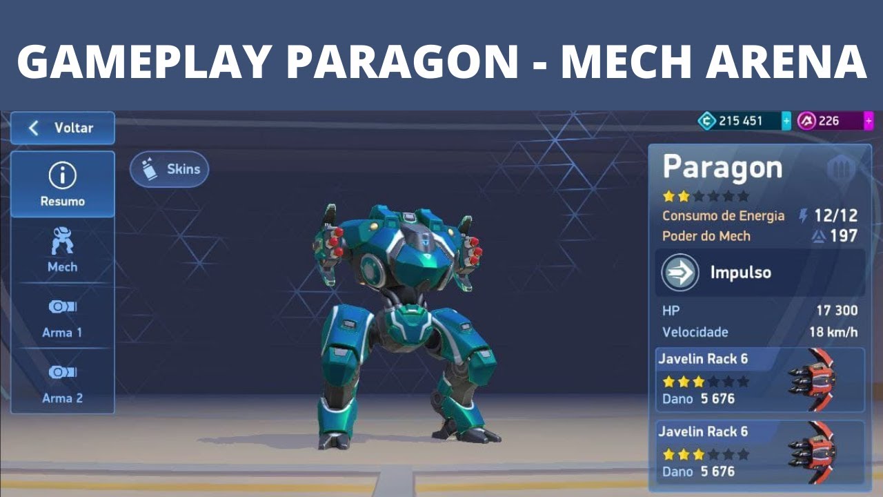 Paragon + Javelin Rack 6 - Mech Arena Gameplay #MechArena #Paragon ...