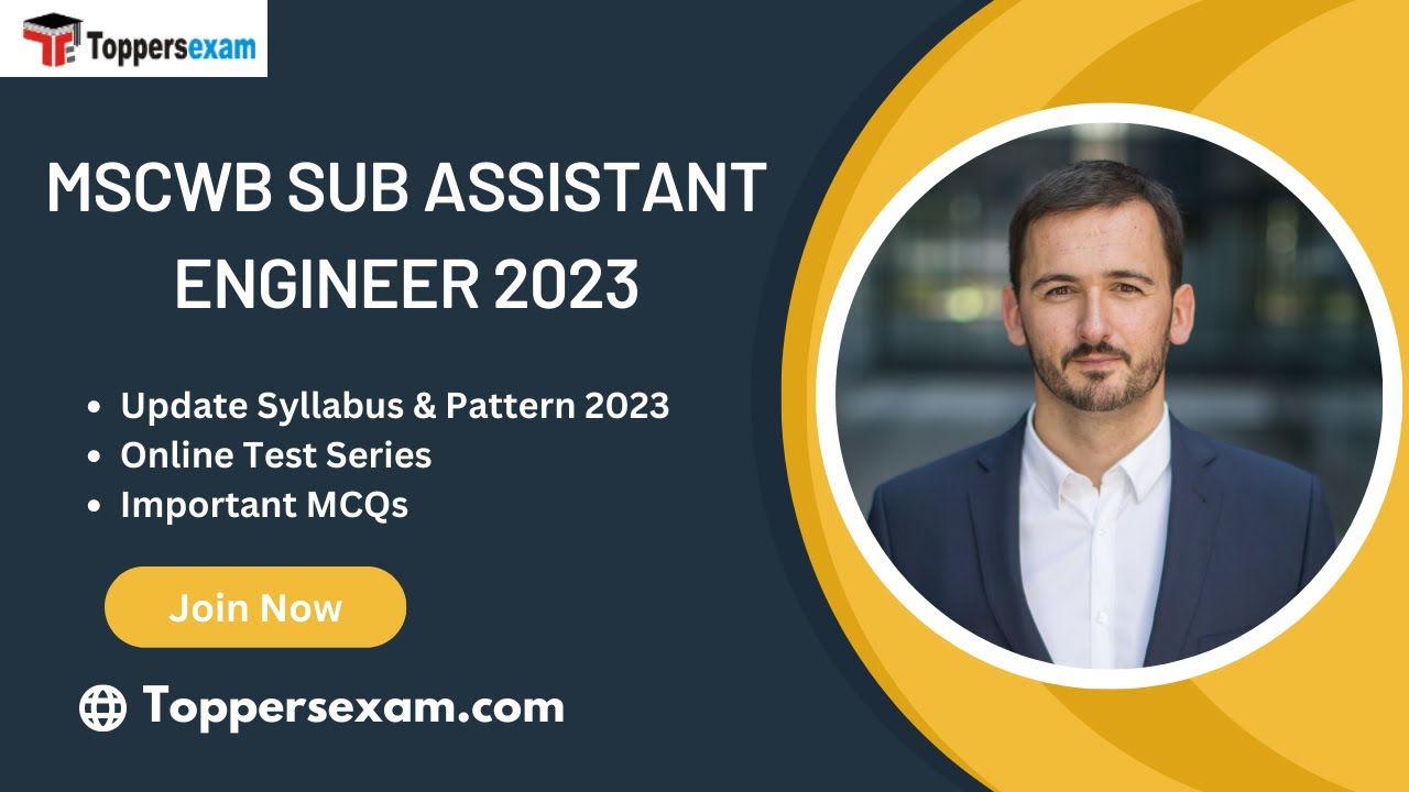 MSCWB SUB ASSISTANT ENGINEER Questions Paper, Recruitment, Salary ...
