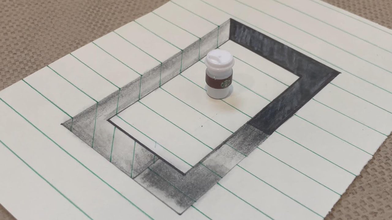 Amazing 3D Optical Illusion: Floating Paper Effect! - YouTube