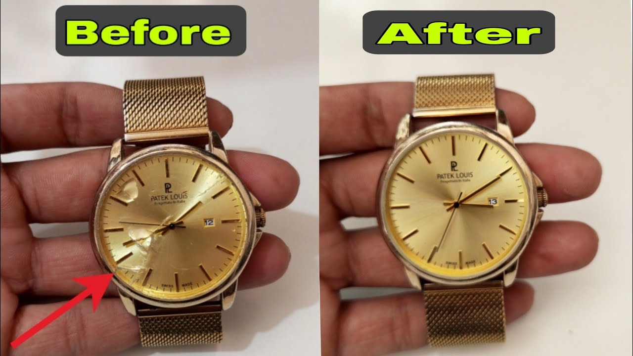 How to change watch glass | broken watch glass replacment | PATEK LOUIS ...