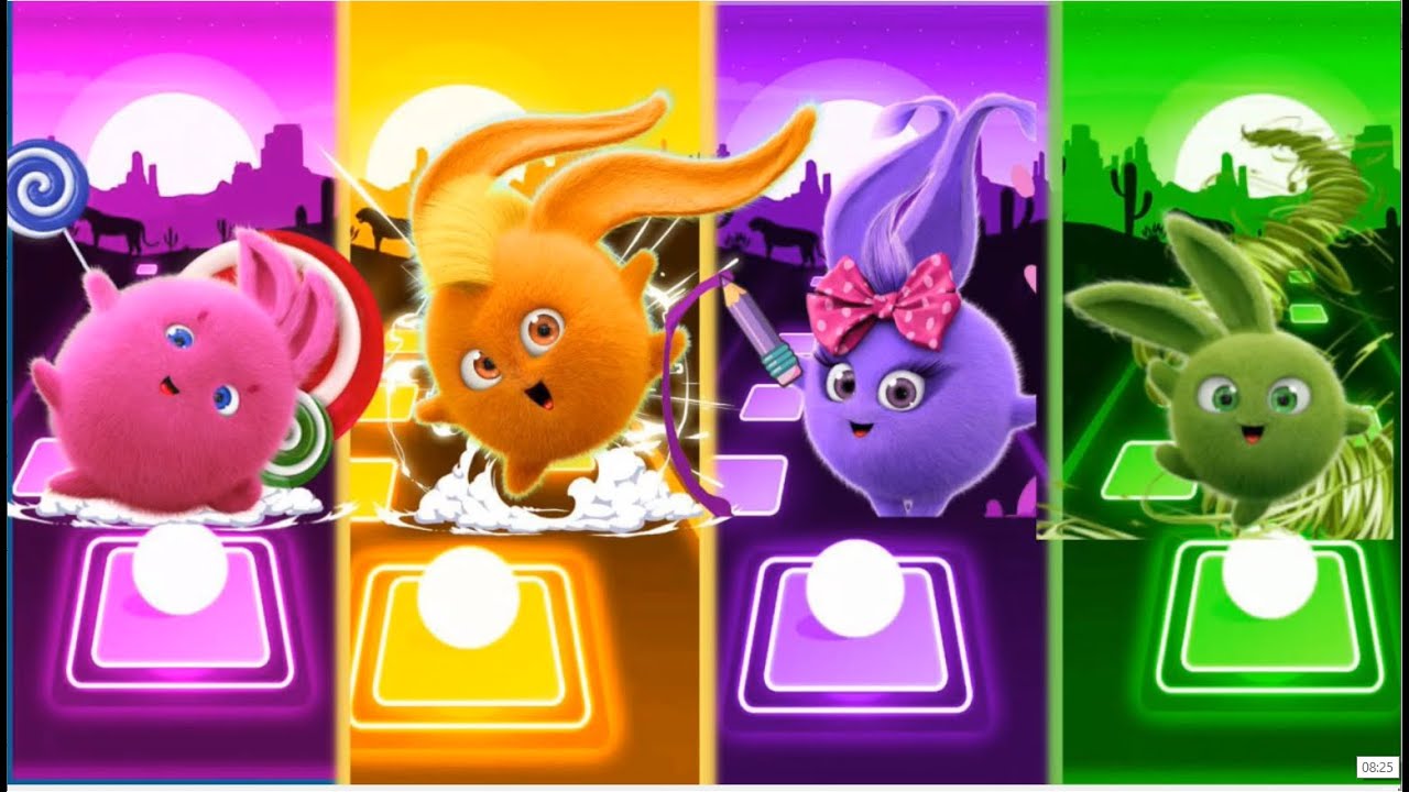TILES HOP - BIG BOO vs TURBO vs IRIS vs HOPPER - SUNNY BUNNIES TEAM ...