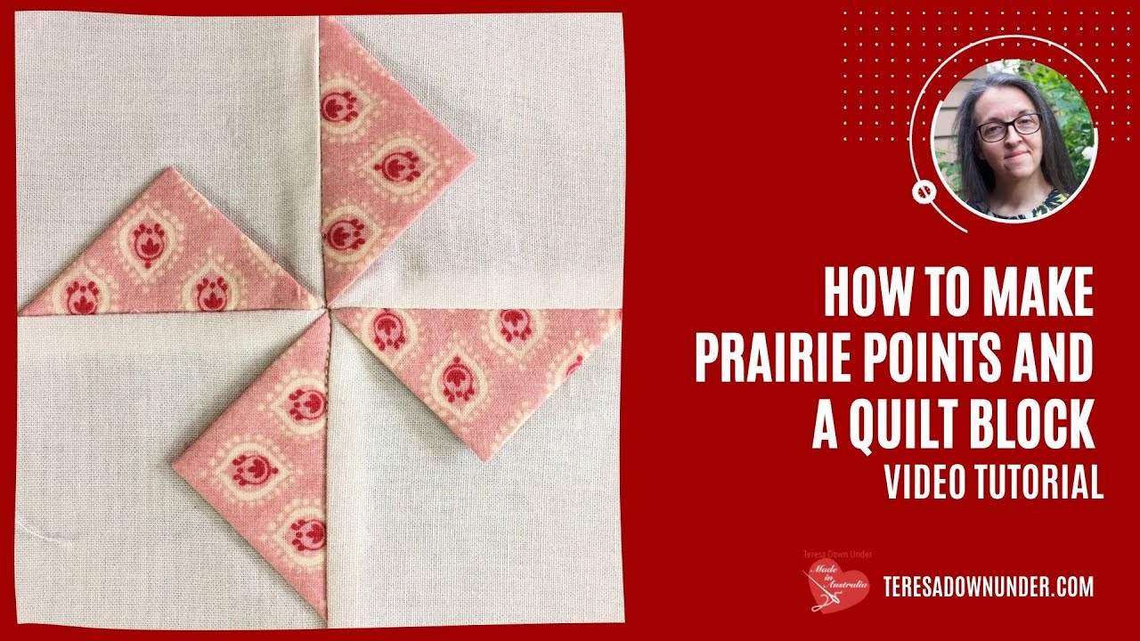 How to make prairie points and a quilt block video tutorial - YouTube