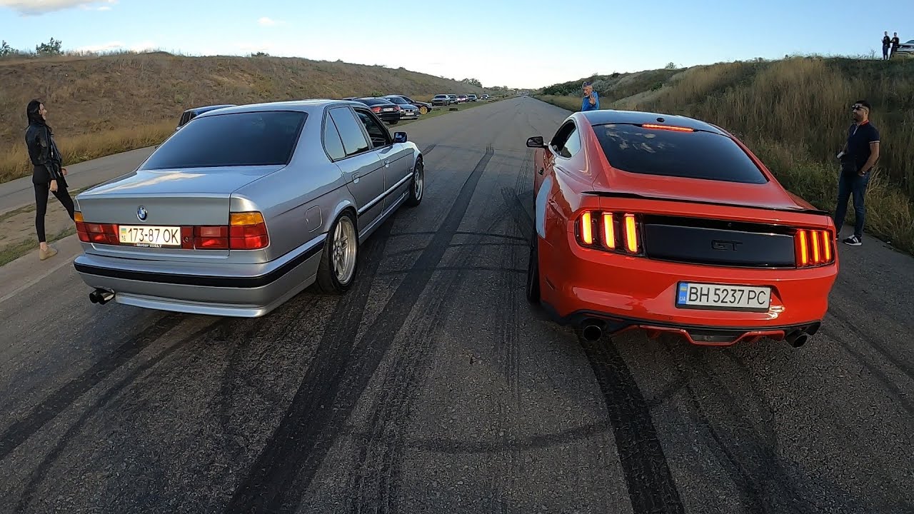 BMW M5 e34 engine S62 vs Mustang GT 5.0 450hp - YouTube