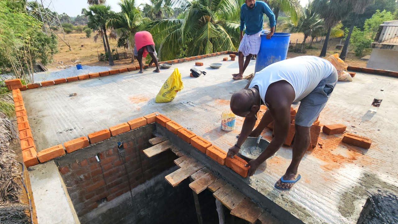 Excellent!!-Roof Curing Techniques Brick Work Process-Using by sand and ...
