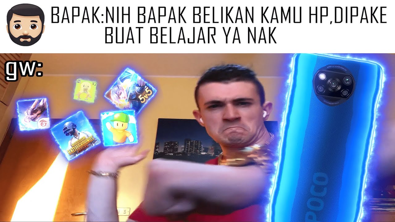 Ketika Dibeliin Hp Baru Tapi Buat Belajar... (Azel Meme) - YouTube