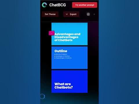 ChatBCG: The AI Powered PPT Creator That Makes Life Easier - YouTube