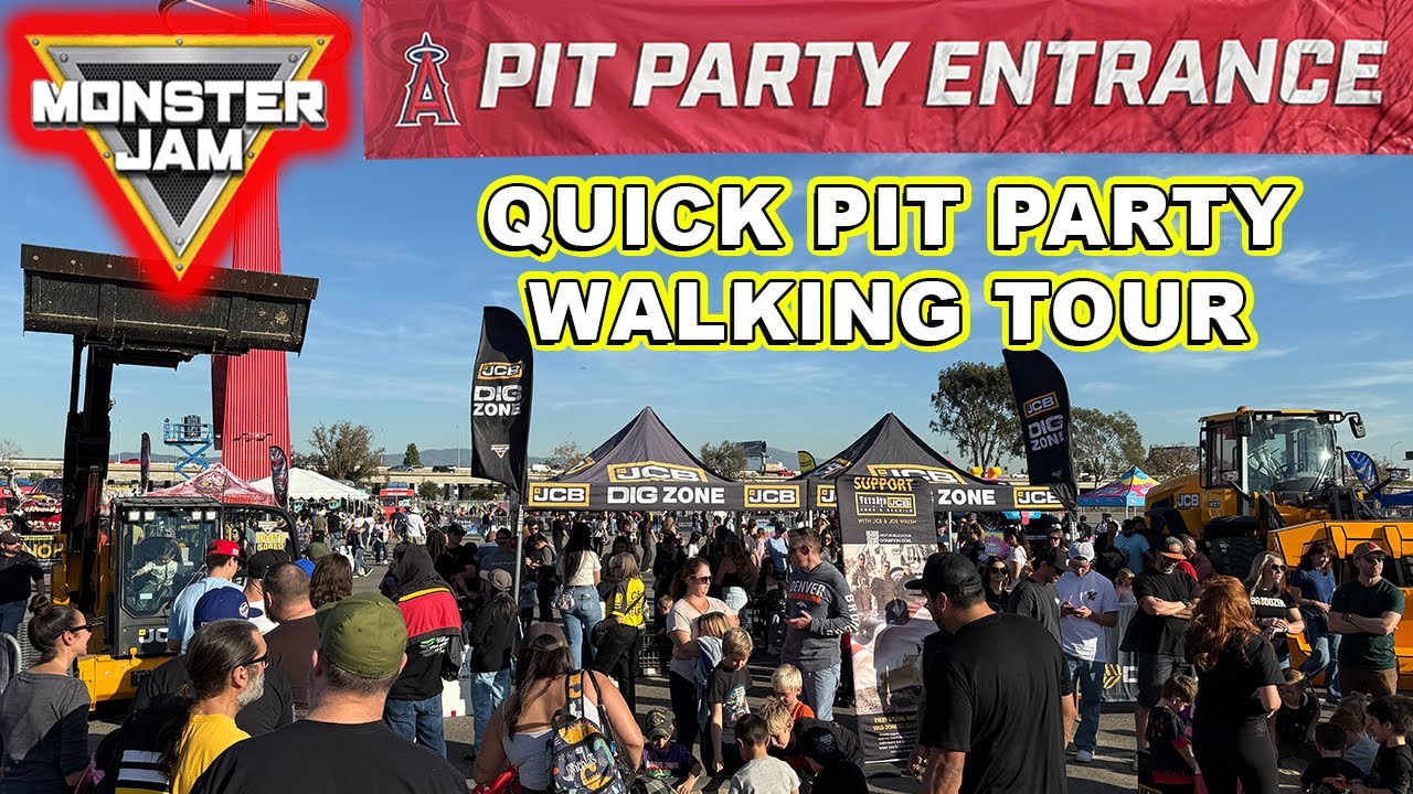 Monster Jam Pit Party Walking Tour | Angel Stadium Anaheim Full ...