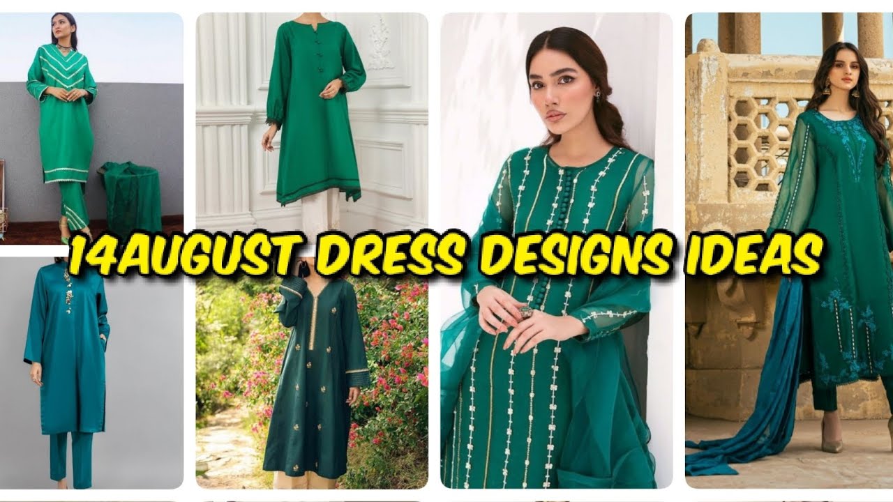 Latest 14 August Dress Design Ideas|| Simple Embroidery And Plan Dress ...