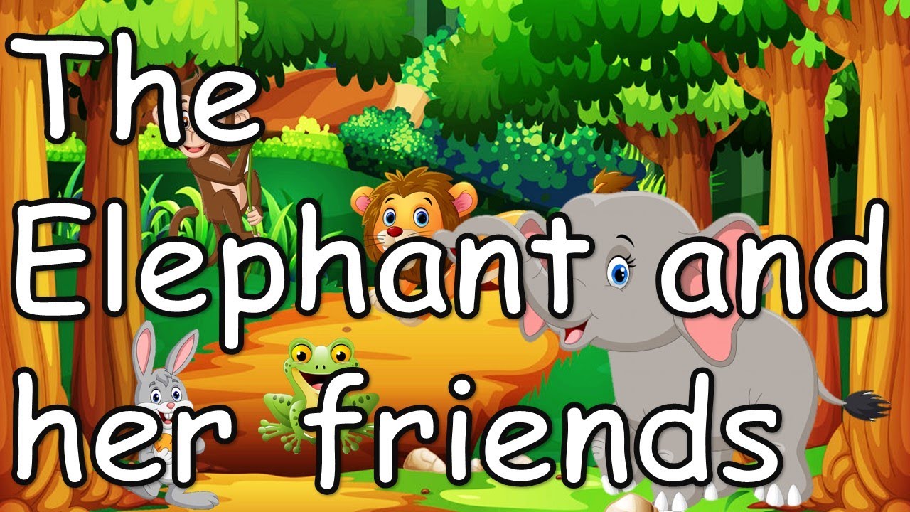 The Elephant and Her Friends - English | Story for kids with subtitles ...