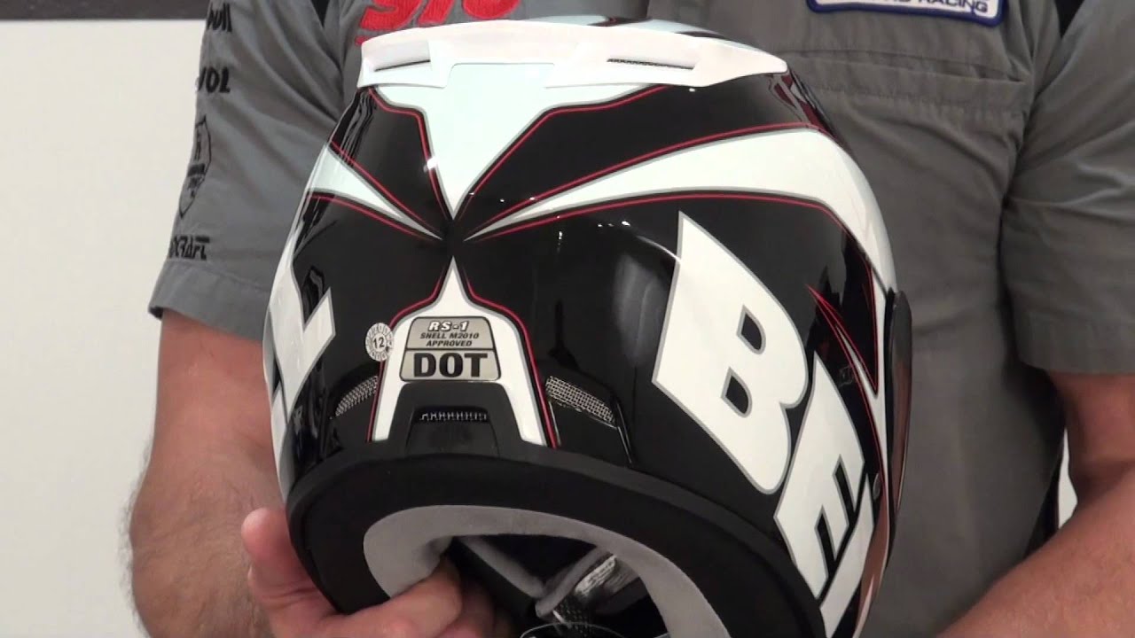 Bell RS-1 Emblem White Helmet Review from SportbikeTrackGear.com - YouTube