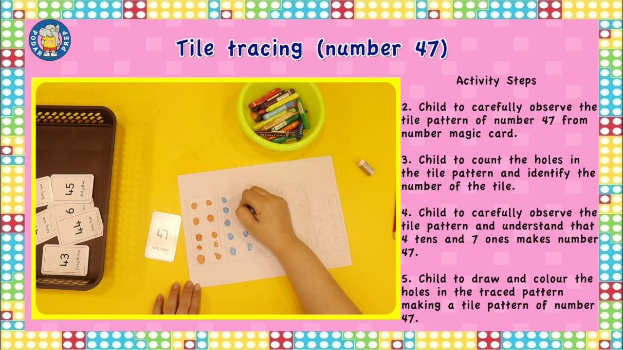 056 Tile tracing number 47 - YouTube