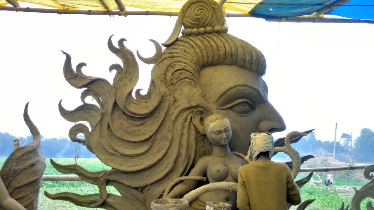 2020 Big sanker face making सरस्वती idol making part 25 - YouTube