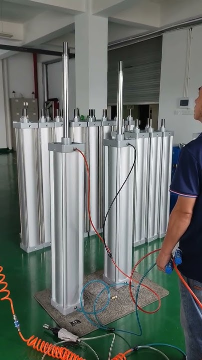 Pneumatic cylinders test - YouTube