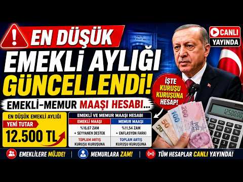 🚨 En Düşük Emekli Aylığı Güncellendi! Emekli ve Memur Maaşı Hesabı Kuruşu Kuruşuna