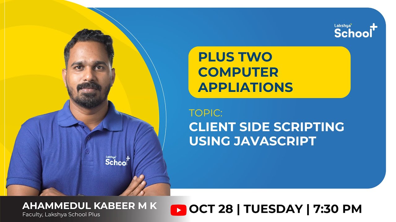 +2 COMPUTER APPLICATIONS | Chapter 6 Client Side Scripting Using ...