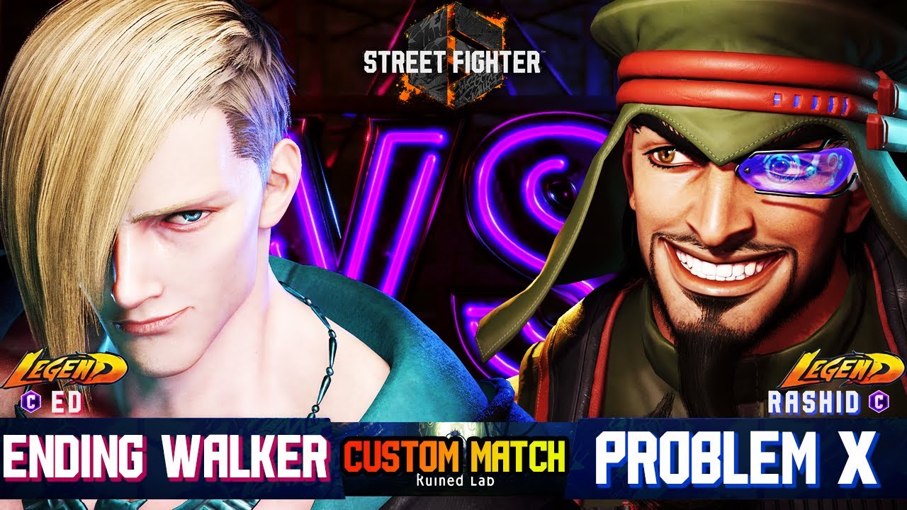 SF6🔥 Ending Walker (ED) World No.3 Vs Problem X (RASHID) Custom Room Match 🔥 SF6 DLC Replays 🔥 ...