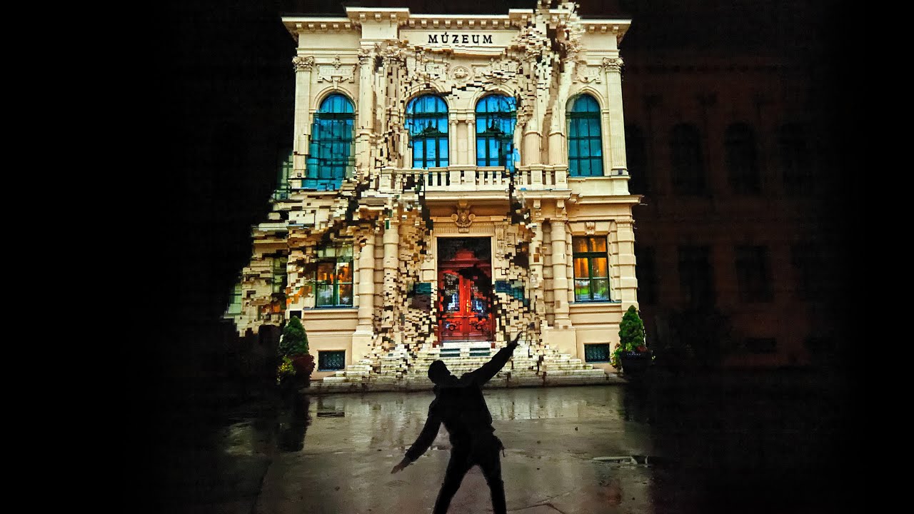 interactive projection mapping – Dancing House - YouTube